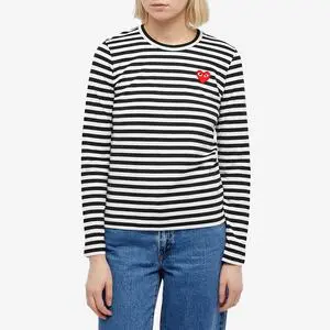 Play Comme Des Garcon Long Sleeve Striped T-shirt