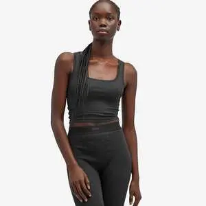 SKIMS Cotton Rib Tank - Soot