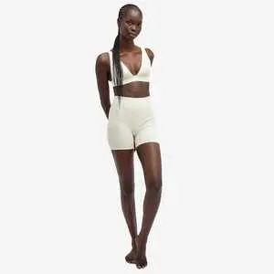 SKIMS Cotton Rib Plunge Bralette - Bone