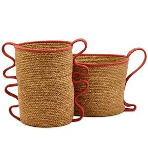 FERM LIVING Verso Baskets Set Of 2 - Brick