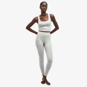 SKIMS Cotton Rib Legging - Light Heather Grey