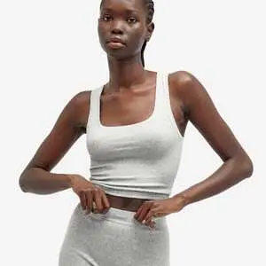 SKIMS Cotton Rib Legging - Light Heather Grey