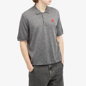 Play Comme Des Garcon Knit Polo Shirt - Grey