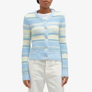 GANNI Stripe Cardigan