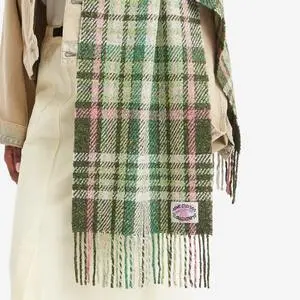 Acne Studios Volano Check Scarf - Green