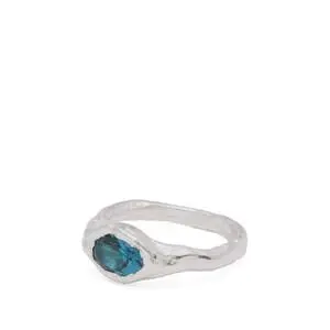 SIMUERO Faro Topaz Gemstone Ring - Silver/topaz