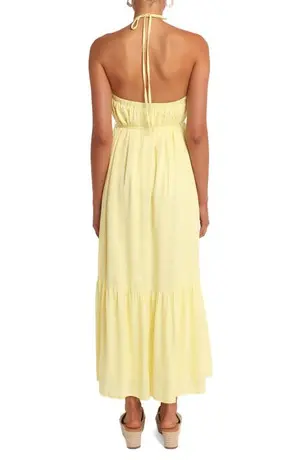 PETAL & PUP Halter Neck Maxi Dress