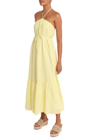 PETAL & PUP Halter Neck Maxi Dress