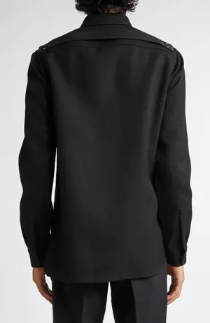Rick Owens Wool Button-up Shirt