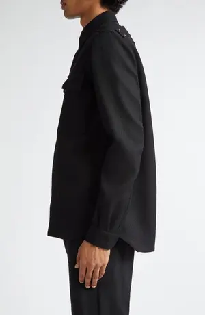 Rick Owens Wool Button-up Shirt