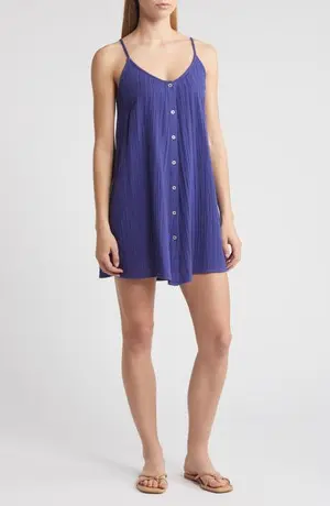 Rip Curl Premium Surf Cotton Gauze Minidress - Wild Berry