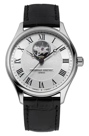 FREDERIQUE CONSTANT Classics Heartbeat Automatic Strap Watch - Silverone