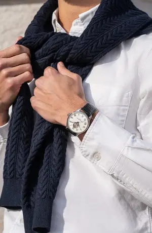 FREDERIQUE CONSTANT Classics Heartbeat Automatic Strap Watch - Silverone