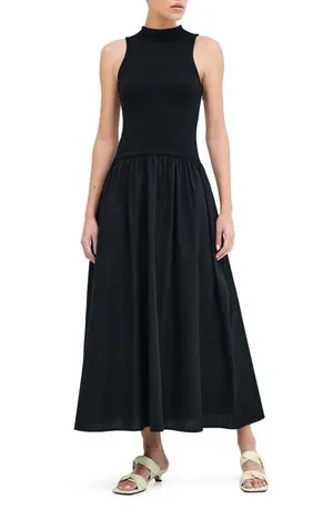 MARCELLA Montrose Mixed Media Maxi Dress