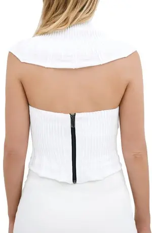 MARCELLA Colette Crop Back Zip Bolero - White