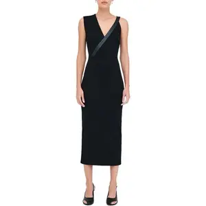 MARCELLA Carlton Asymmetric Sheath Midi Dress