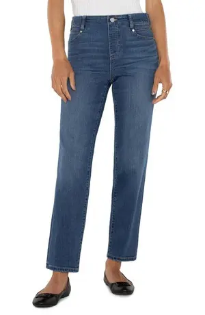 LIVERPOOL Gia Glider Slim Fit Pull-on Crop Jeans - Sage Creek