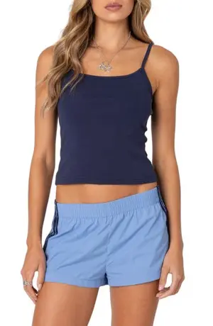 EDIKTED Deanna Cotton Tank - Navy