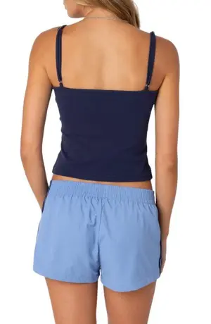 EDIKTED Deanna Cotton Tank - Navy