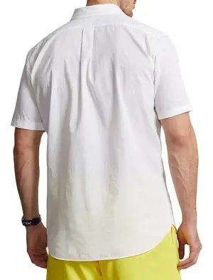 Polo Ralph Lauren Big & Tall Solid Seersucker Sport Shirt - White