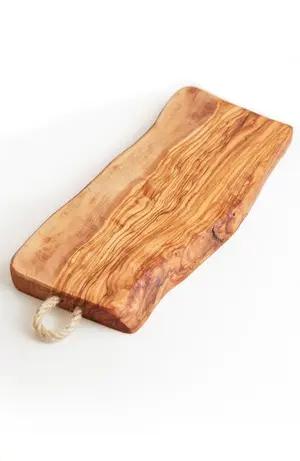 VERVE CULTURE Italian Olivewood Charcuterie Boardrope Handle - Brown