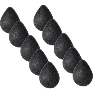 PURSONIC Natural Wood Charcoal Konjac Sponge 10-pack - Multicolor