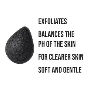PURSONIC Natural Wood Charcoal Konjac Sponge 10-pack - Multicolor