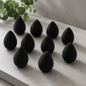PURSONIC Natural Wood Charcoal Konjac Sponge 10-pack - Multicolor