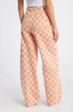 Nasty Gal Checkerboard Print Pants