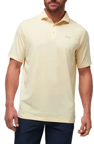 Travis Mathew Heater Pro Performance Golf Polo French Vanilla