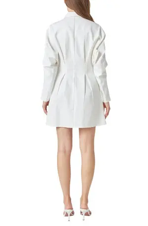 GREY LAB Long Sleeve Zip Minidress