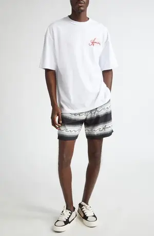 Amiri Oversize Airbrush Logo Graphic T-shirt