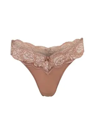 ADORE ME Paxton Thong Panties - Medium Beige