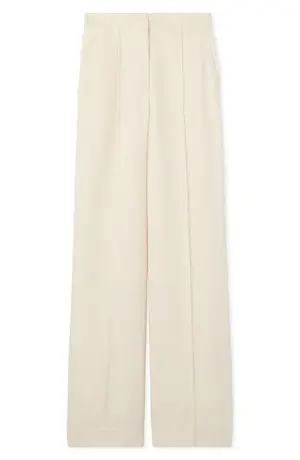 St. John Tonal Tweed Wide Leg Trousers