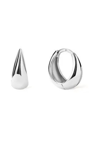 ANA LUISA Ana Luisa Bold Huggie Earrings Silver