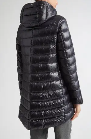 Herno Shiny Nylon Hooded Down Puffer Jacket - Black
