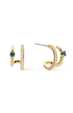 ANA LUISA Percy Double Hoop Earrings - Gold