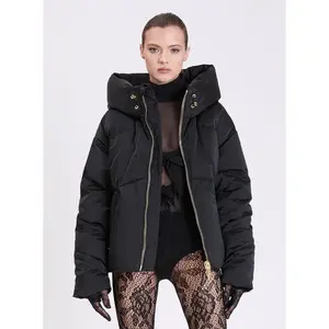 Nicole Benisti Montague Satin Puffer Jacket - Black