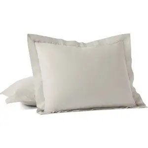 COYUCHI Set Of 2 300-thread Count Organic Cotton Pillowcases - Stone