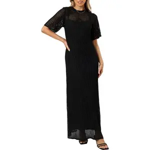 PETAL & PUP Hollie Open Stitch Maxi Dress