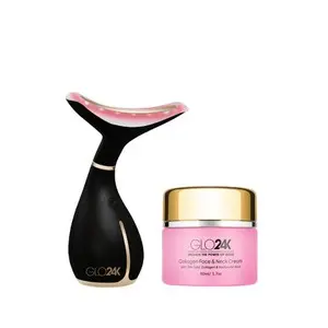 GLO24K Neck & Face Led Beauty Massager +collagen Neck Cream - Na