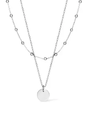 ANA LUISA Willow Coin Necklace Set - Silver
