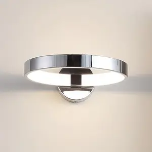 JONATHAN Y Nathaniel Dimmable Integrated Led Metal Wall Sconce - Chrome