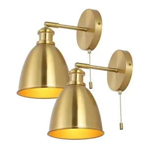 JONATHAN Y Hudson 1-light Farmhouse Bohemian Iron Led Sconce - Brass Gold