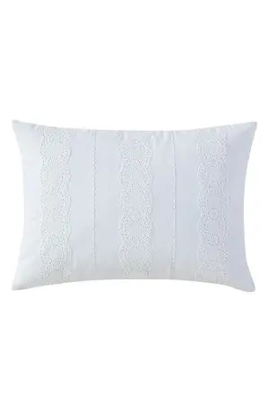 PERI HOME Eyelet Trim Accent Pillow - White
