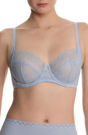 Natori Statement Lace Side Support Bra - Blue Mist
