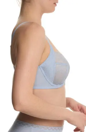 Natori Statement Lace Side Support Bra - Blue Mist