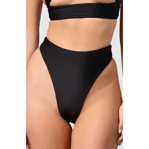 MBM SWIM Wish Thong Bikini Bottom - Black