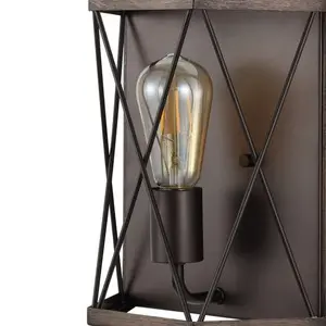 JONATHAN Y Liam 1-light Rustic Farmhouse Iron Led Sconce