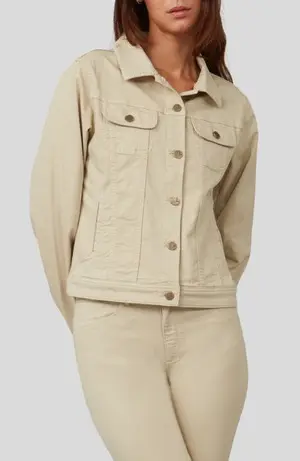 LOLA JEANS Gabriella Classic Denim Jacket - Sand